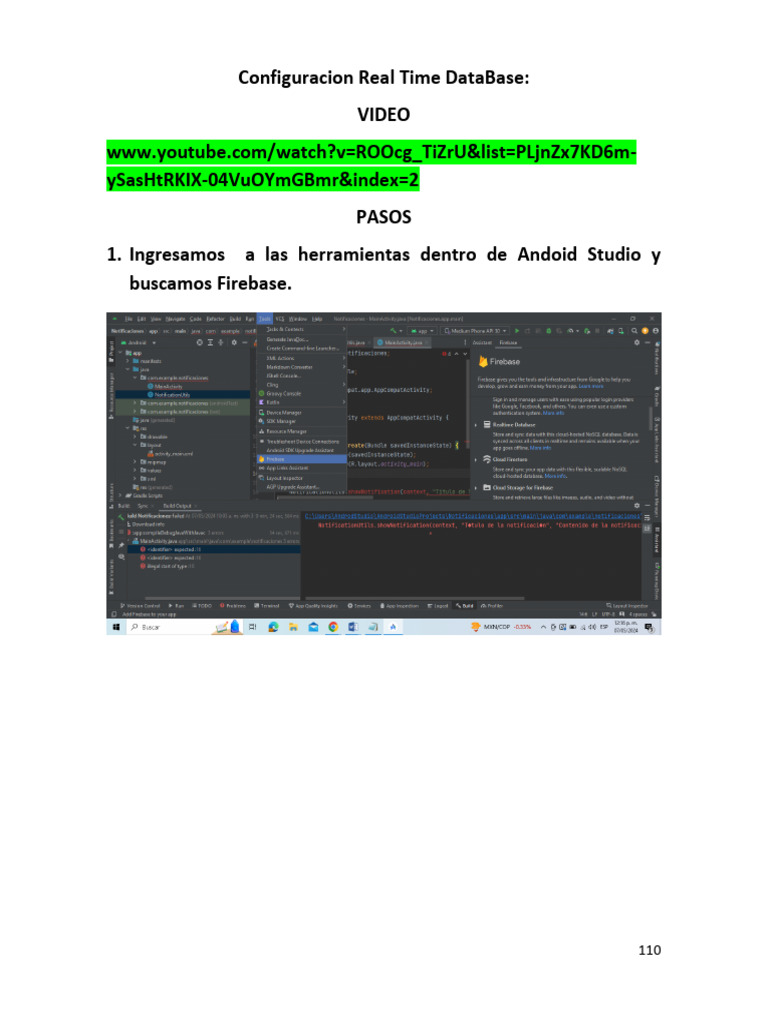Proyecto Agenda FireBase Real Time Database | PDF