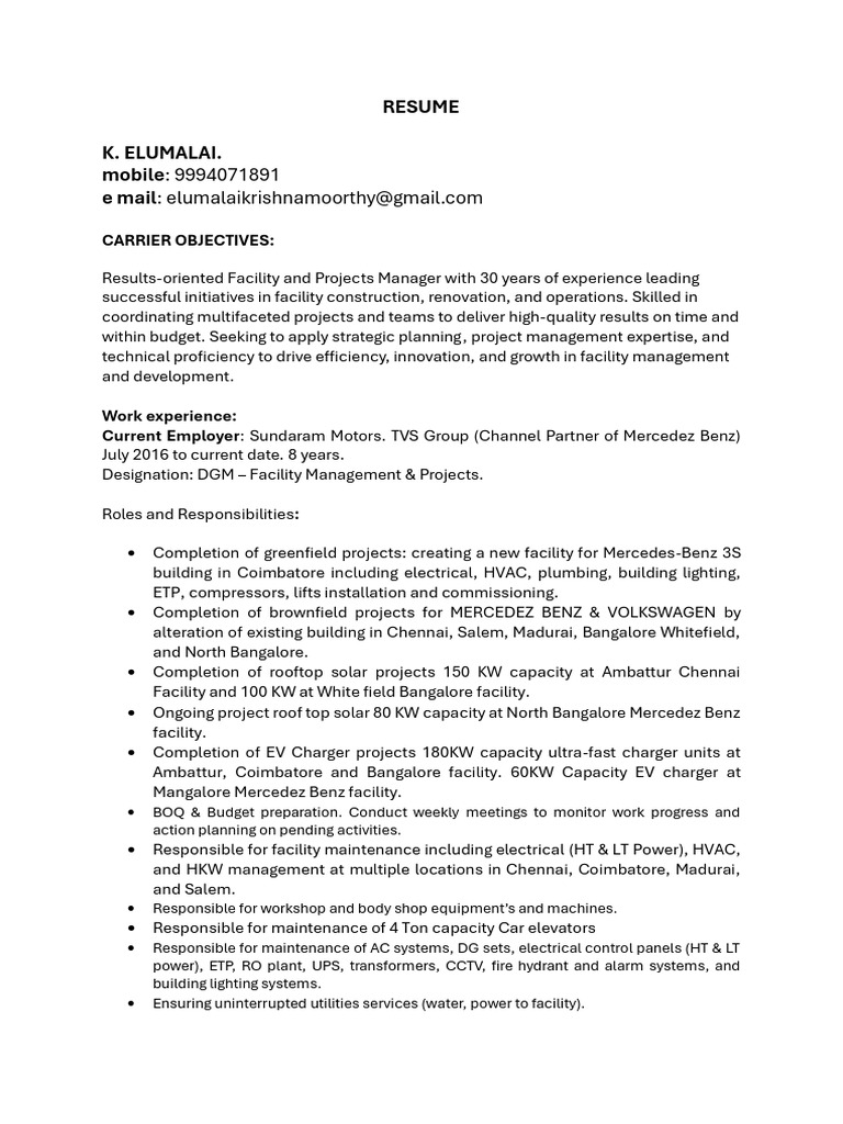 KE Resume PDF | PDF