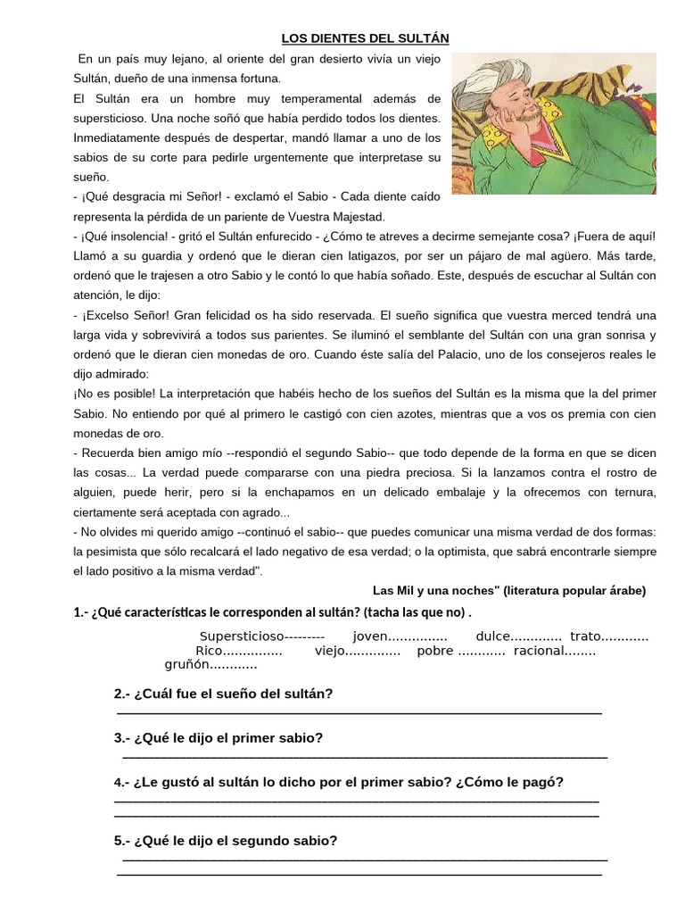 Lectura Los Dientes Del Sultán Pdf