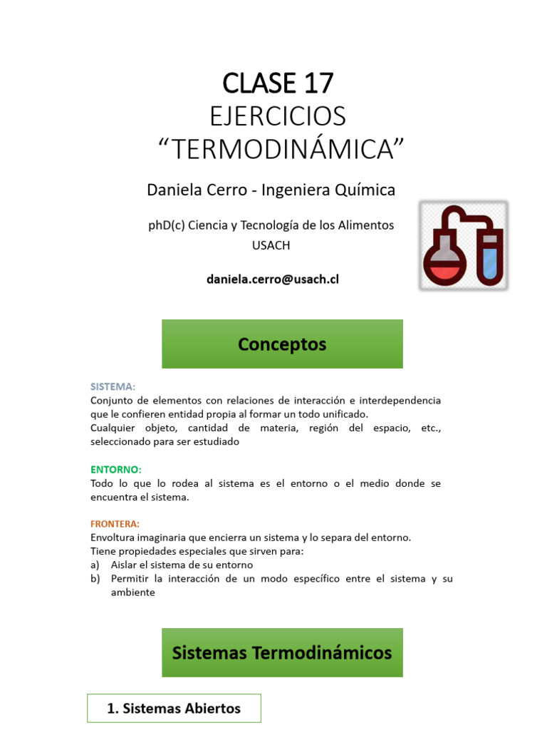 Clase 17 - Ejercicios Termodinámica - PPTX - 1 | PDF