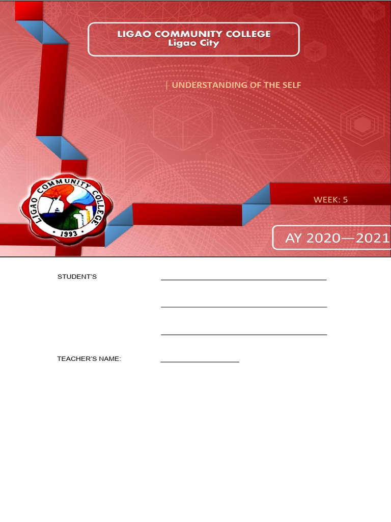 Module 5 In The Self Reference Pdf Sex Education Self Improvement 7306