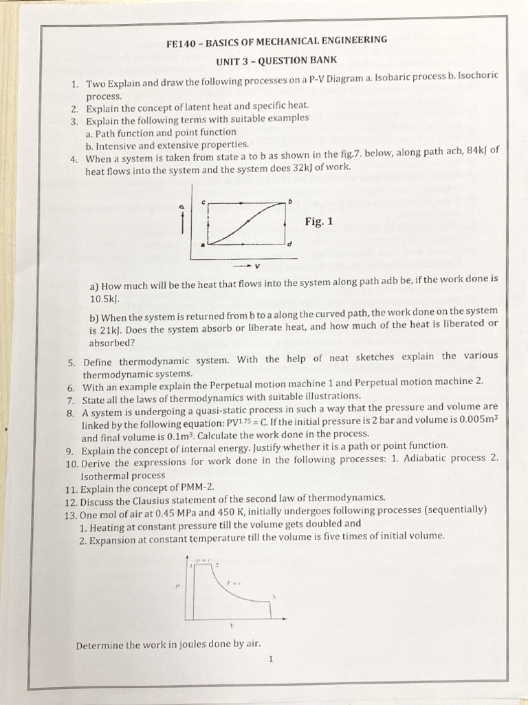 BME UNIT 3 & 4 Question Bank | PDF