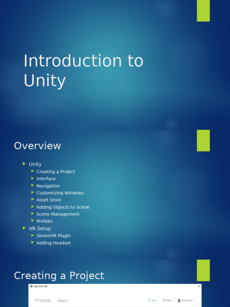 Introduction To Unity | PDF Introduction To Unity | PDF