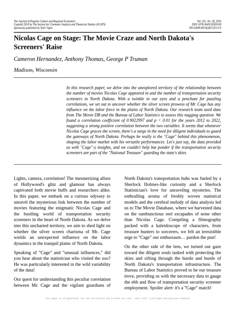 5837 - Nicolas Cage On Stage The Movie Craze and North Dakotas ...