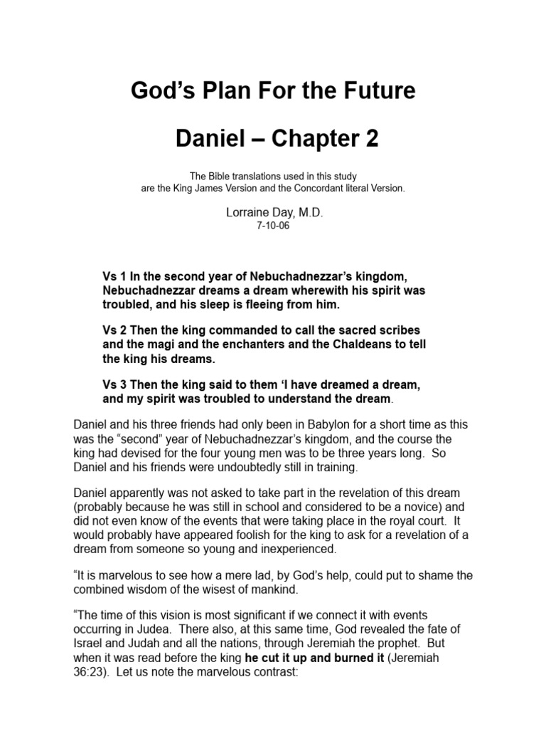 Daniel 2 God's Plan For The Future | PDF