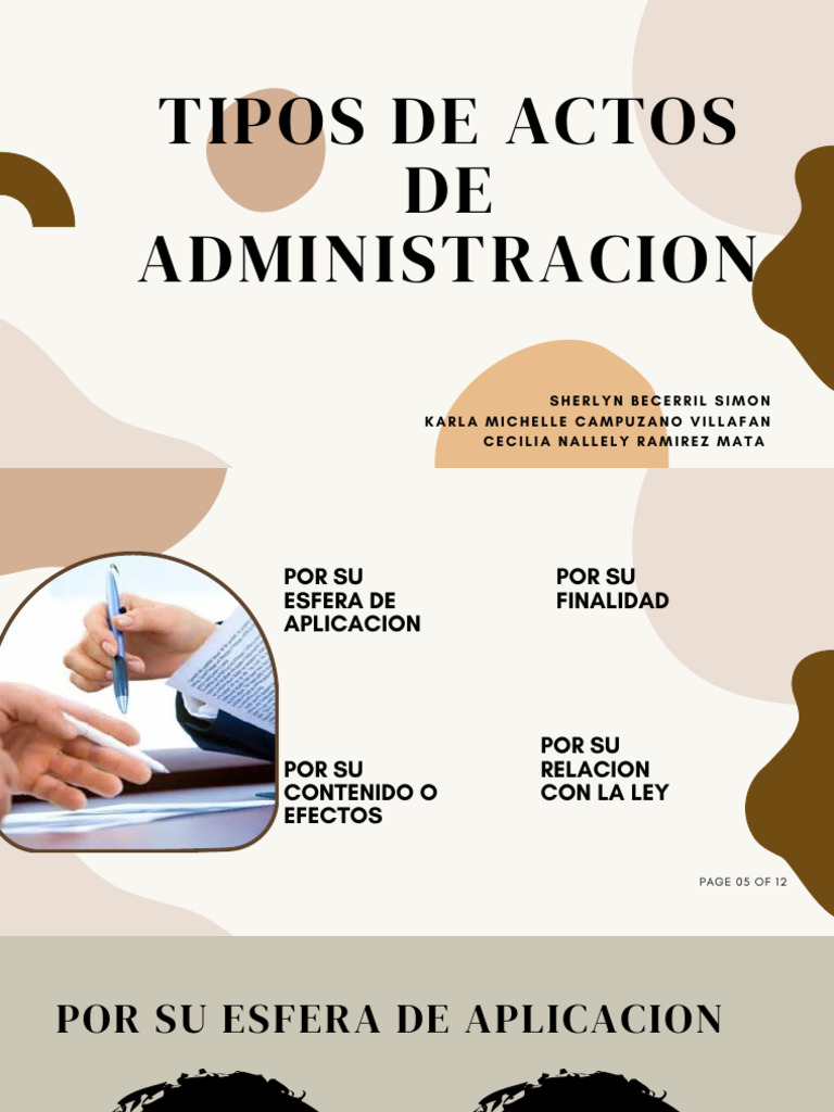 Tipos de Actos Administrativos | PDF