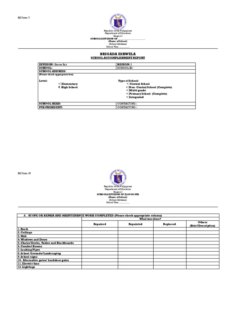 BE-Form-7-SCHOOL-ACCOMPLISHMENT-REPORT.doc - Google Docs | PDF