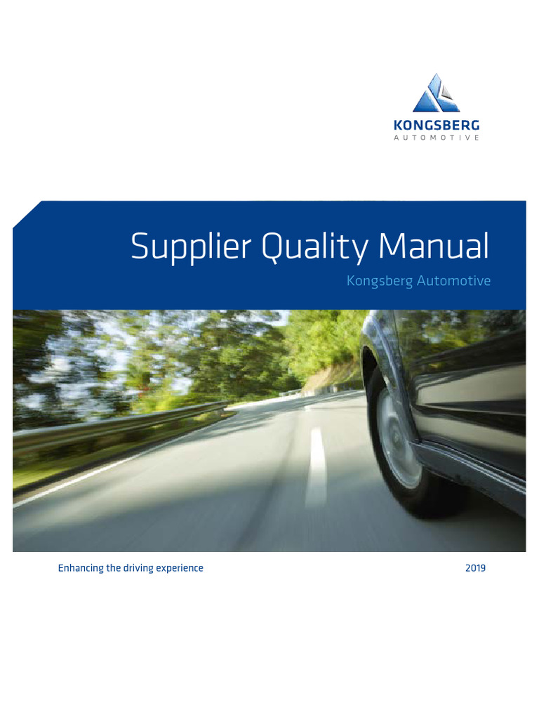 Kongsberg-Automotive Supplier-Quality-Manual March 2019 | PDF | Quality ...