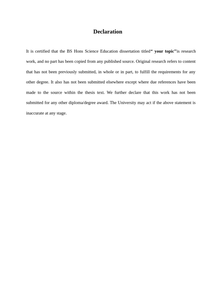 How To Write Declaration | PDF