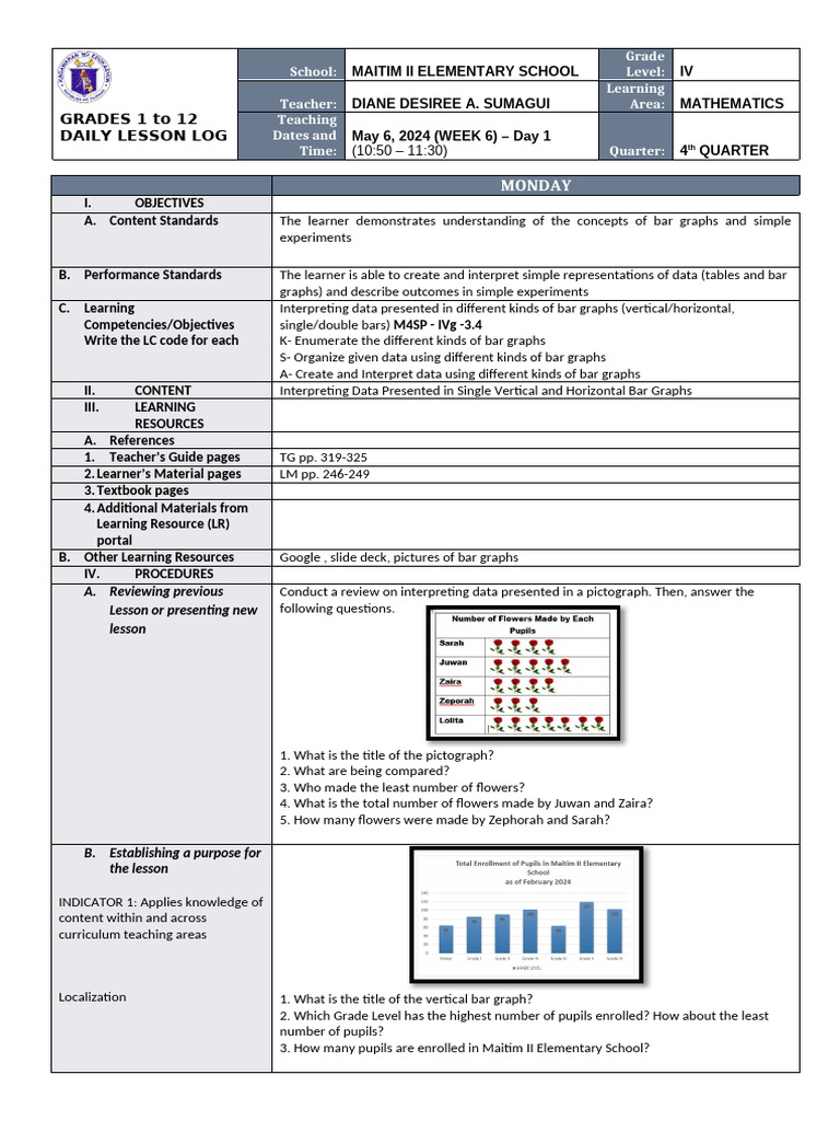 Mathematics Q4 W6 Day1 | PDF