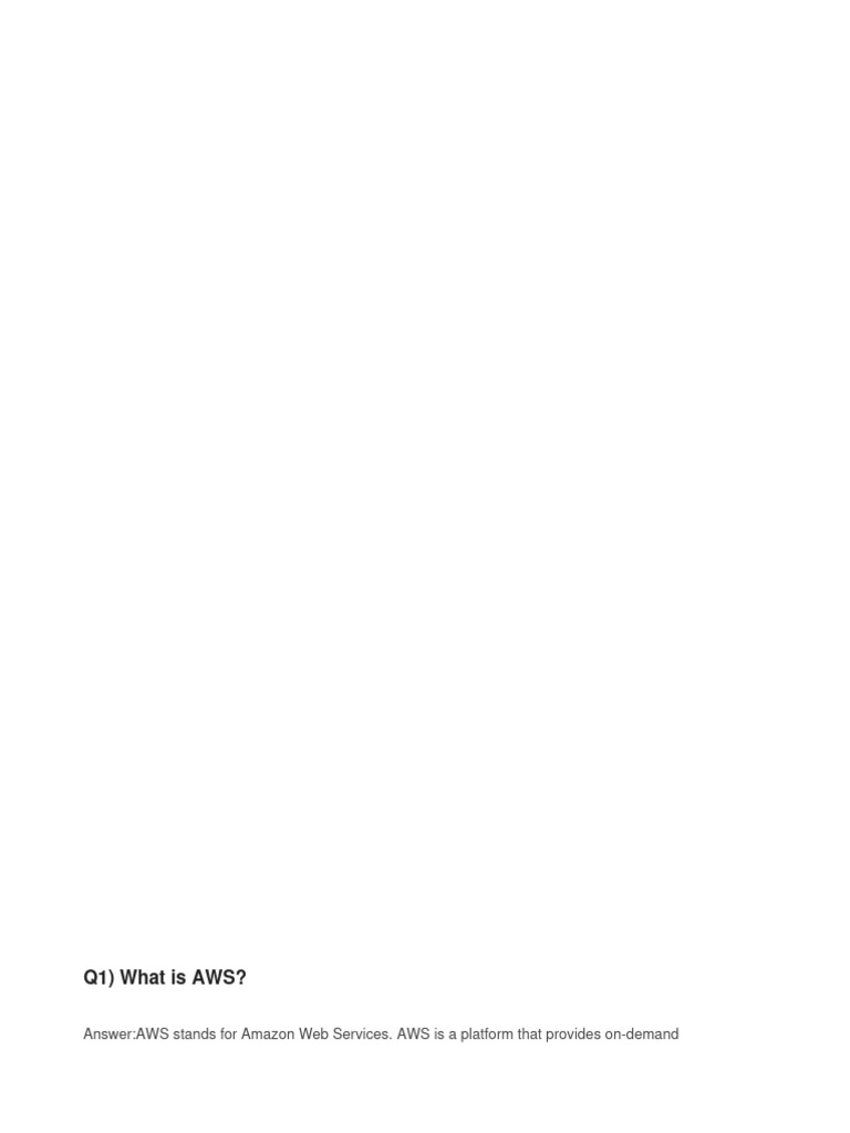 AWS Interview Questions & Answers | PDF AWS Interview Questions & Answers | PDF