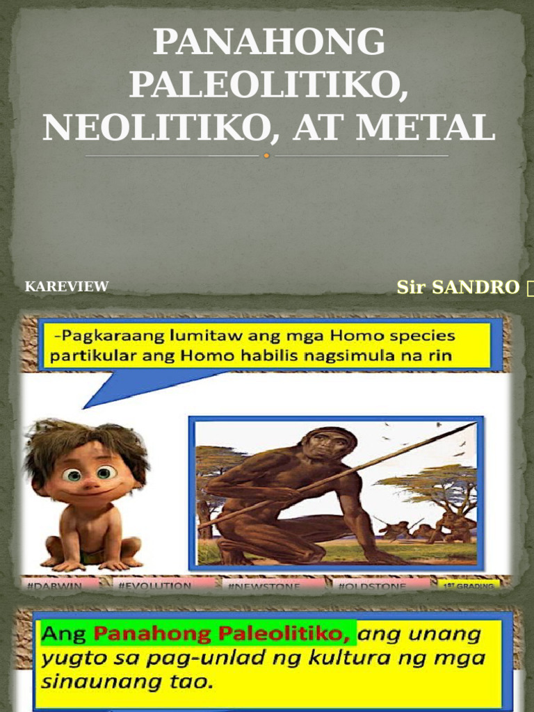 Paleolitiko, Neolitiko, Metal | PDF
