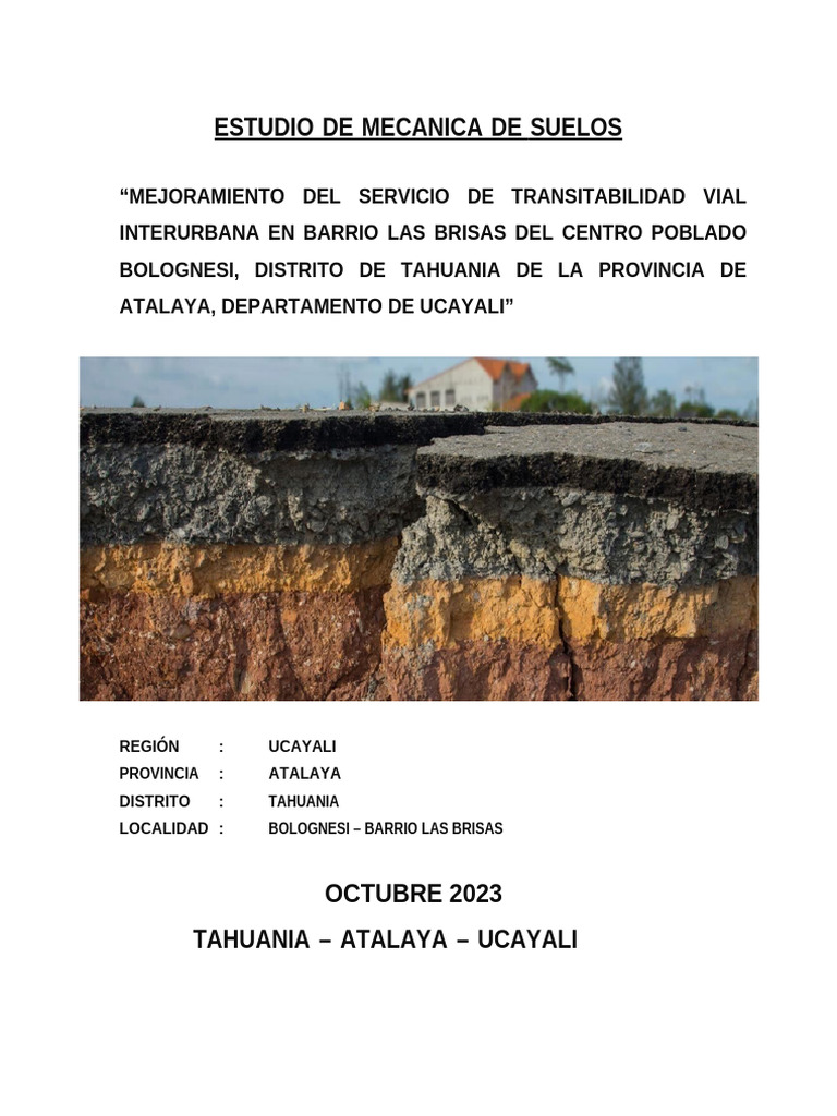 Estudio de Suelos | PDF