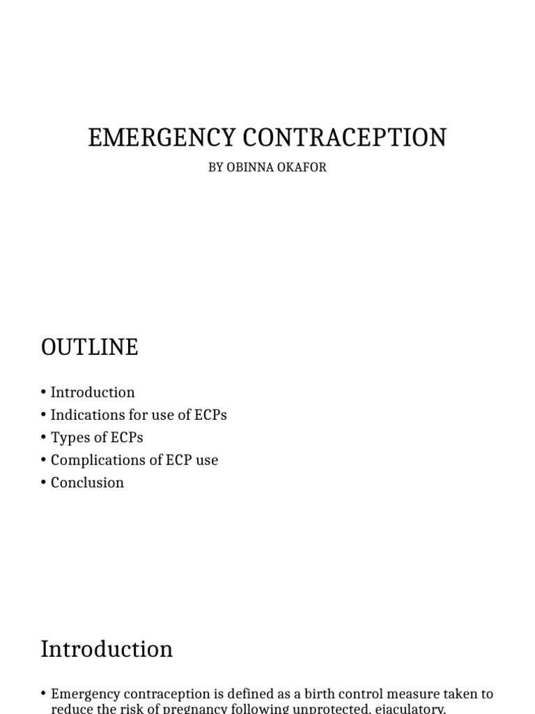 Emergency Contraception | PDF | Combined Oral Contraceptive Pill | Wellness
