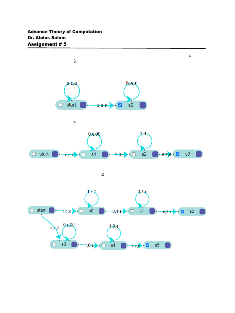 ToC Assignment #5 (IMS) | PDF | Computing | Applied Mathematics