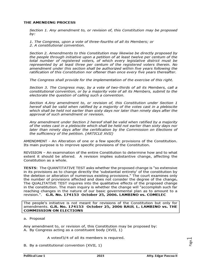 12 Amending Process | PDF