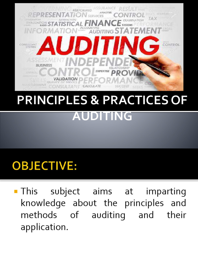 Principles & Practices of Auditing | PDF