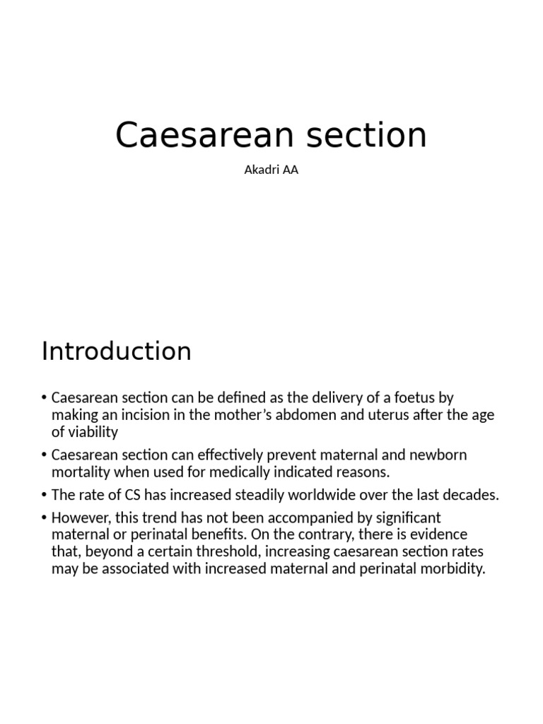 Caesarean Section | PDF