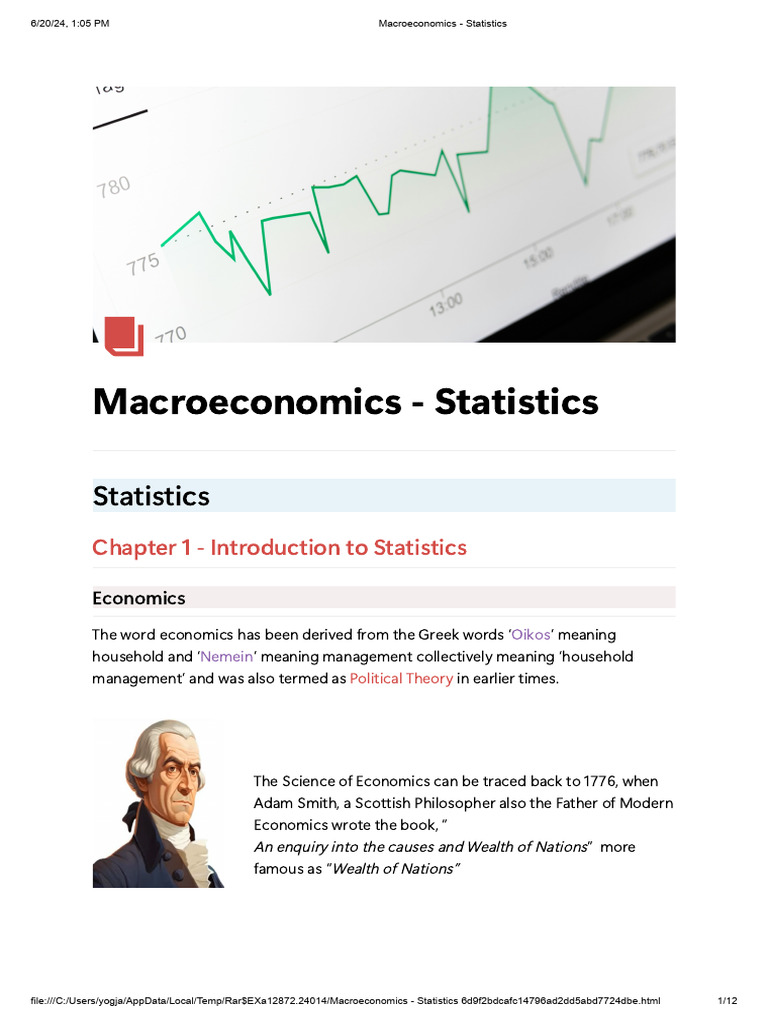Macroeconomics - Statistics | PDF