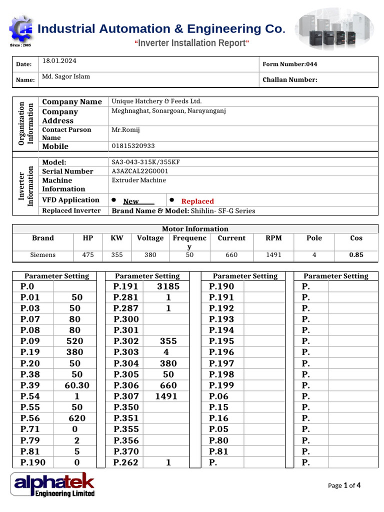 INverter Report For Inverter 355KW | PDF