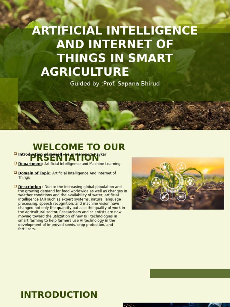 AI and Iot For Smart Farming | PDF
