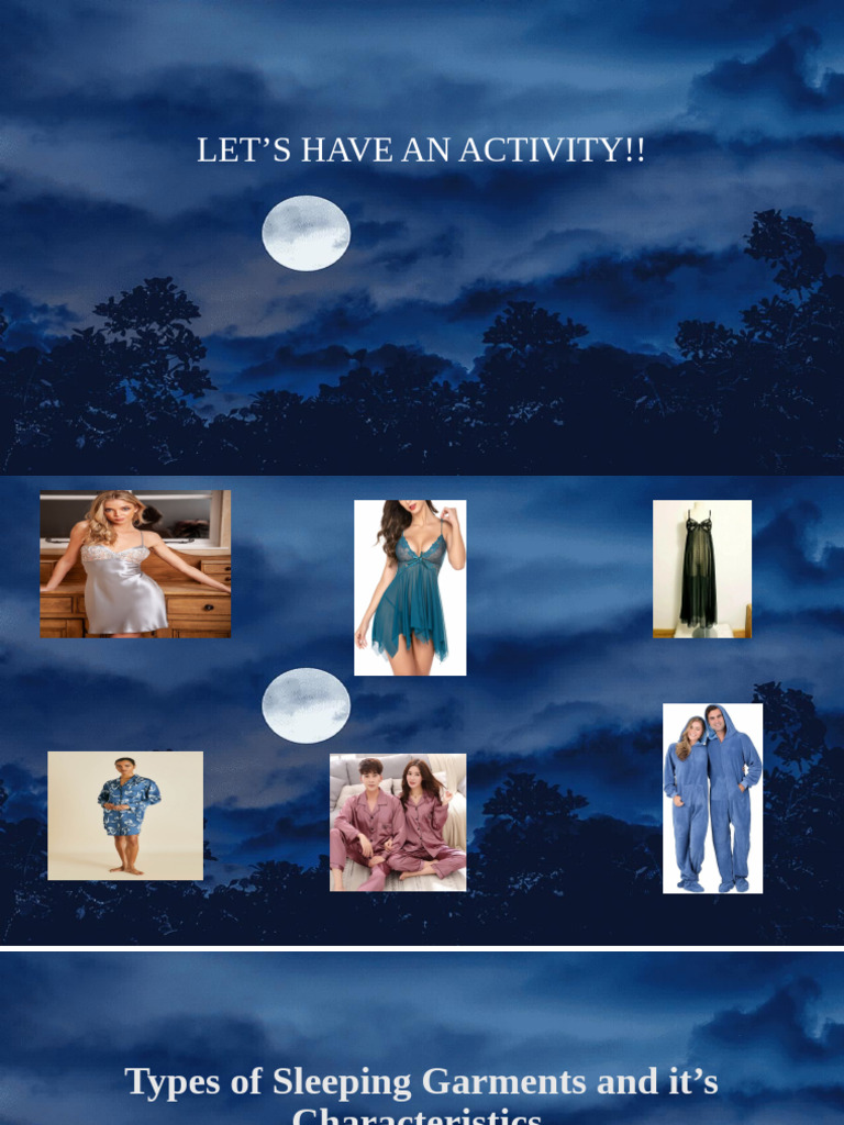 Types of Sleeping Garments Explained | PDF