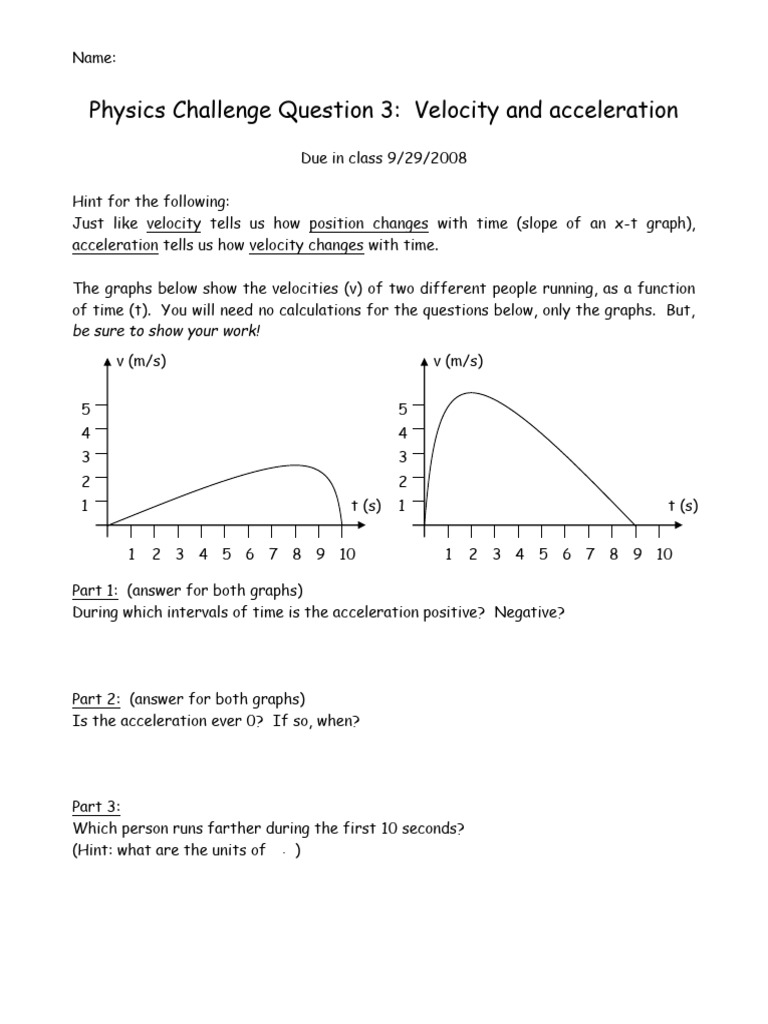 Velocity and Acceleration | PDF