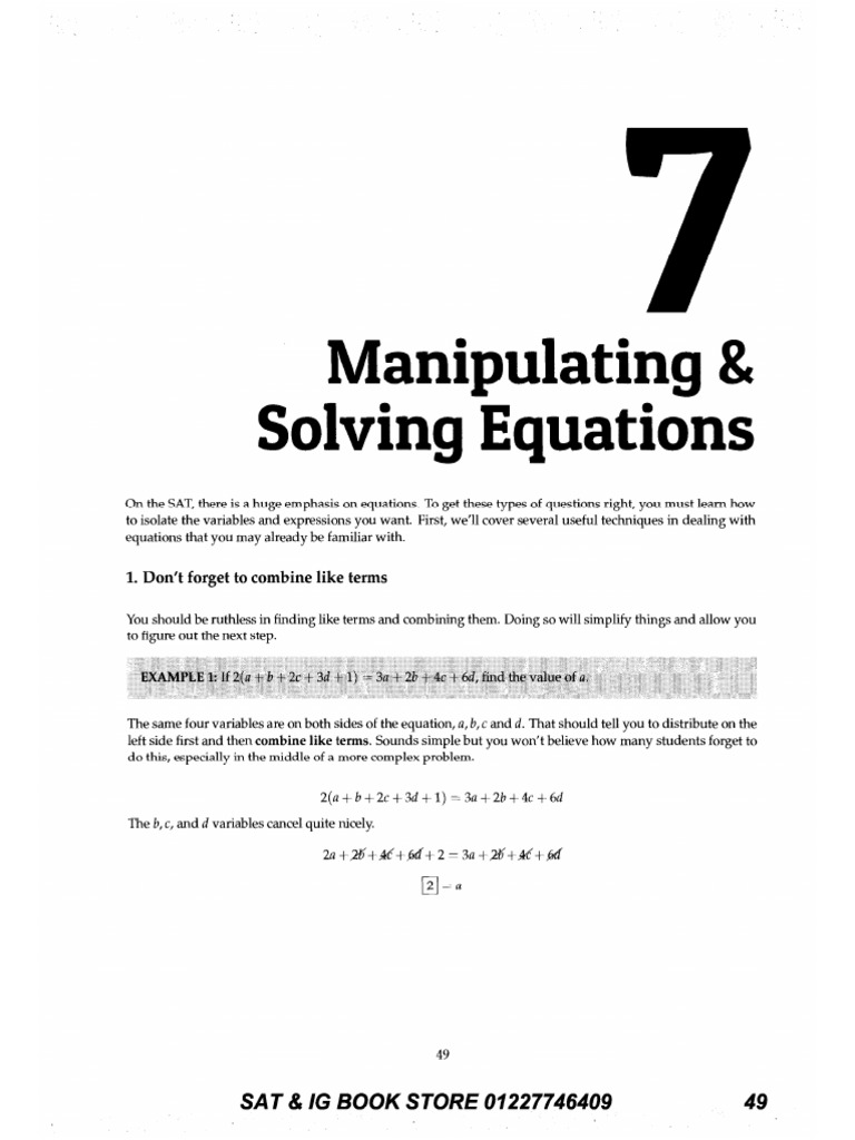 Solving Equations | PDF