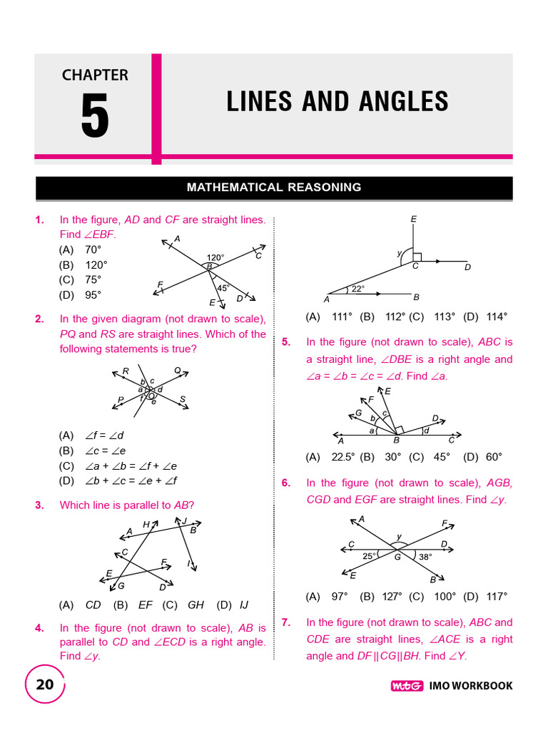 IMO Lines and Angles Triangle Class-7 | PDF