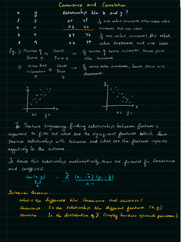 Correlation and Covariance | PDF