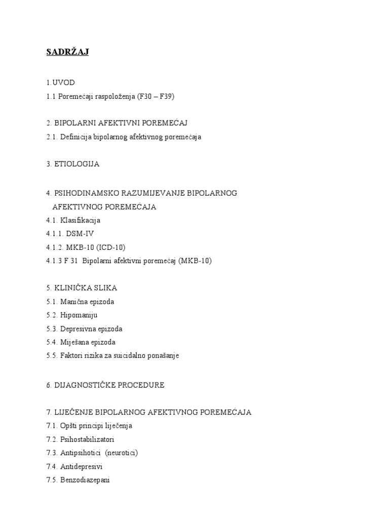 Bipolarni Afektivni Poremeaj 2-A | PDF