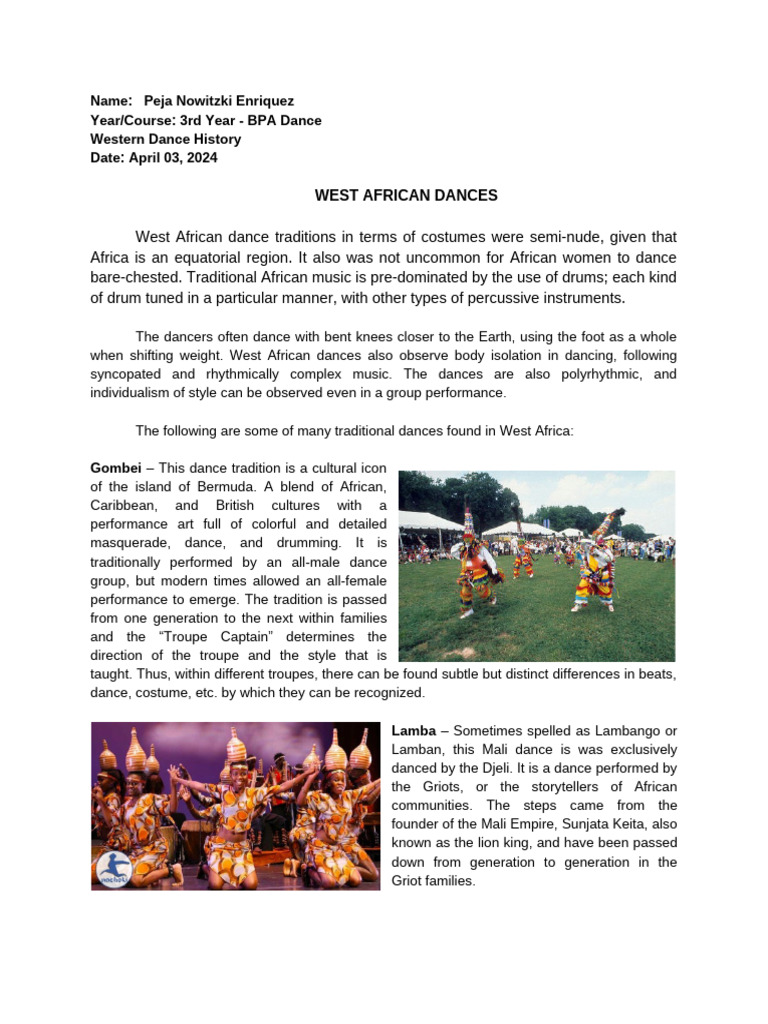 West African Dances | PDF