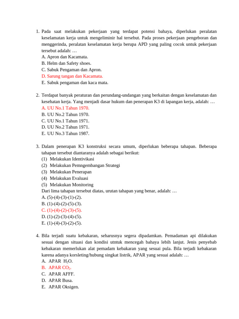 Soal Hots K3 | PDF