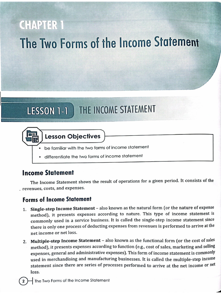 Statement of Comprehensive Income Lectures | PDF