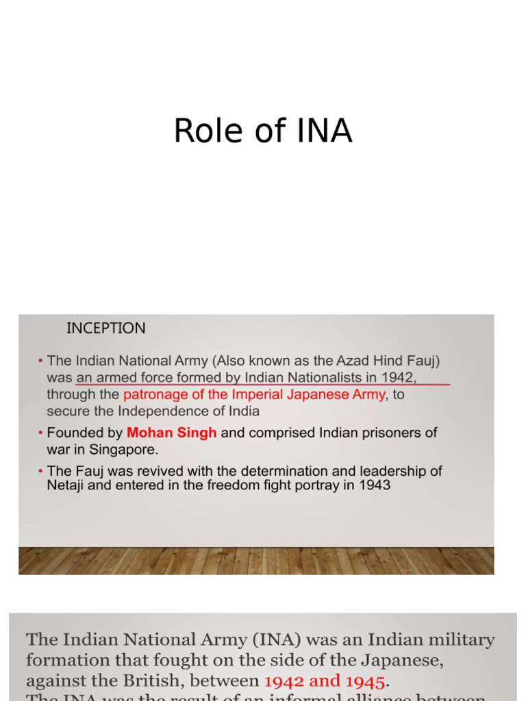 Role of INA | PDF
