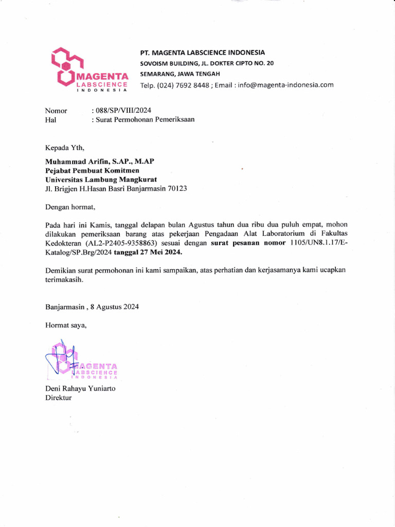 Uji Fungsi Spectrofotometer Magenta - 20240812 - 0001 | PDF