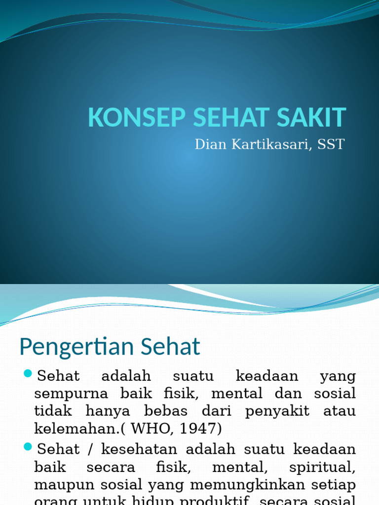 Konsep Sehat Sakit | PDF