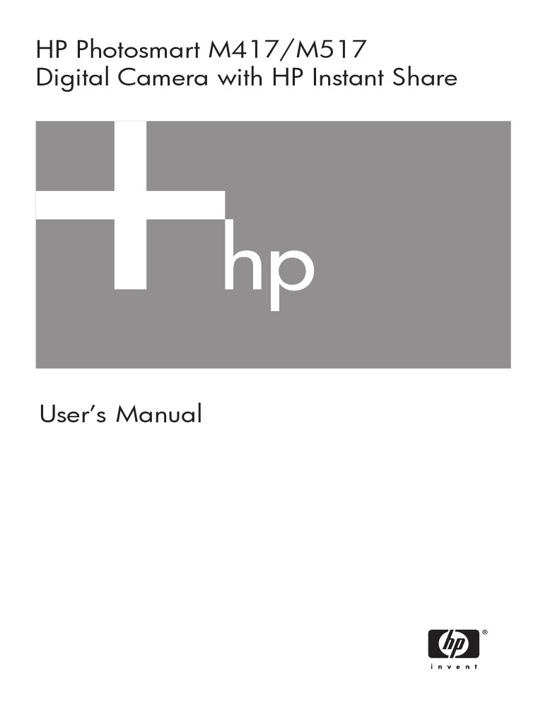 HP Photosmart M417/M517 Digital Camera With HP Instant Share | PDF