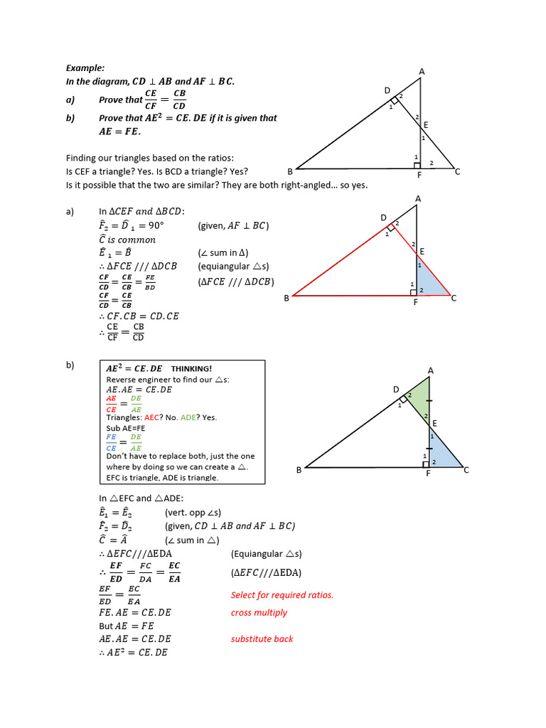 SIMILARITY Some Final Examples | PDF