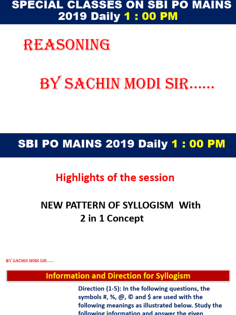 Syllogism New Pattern | PDF