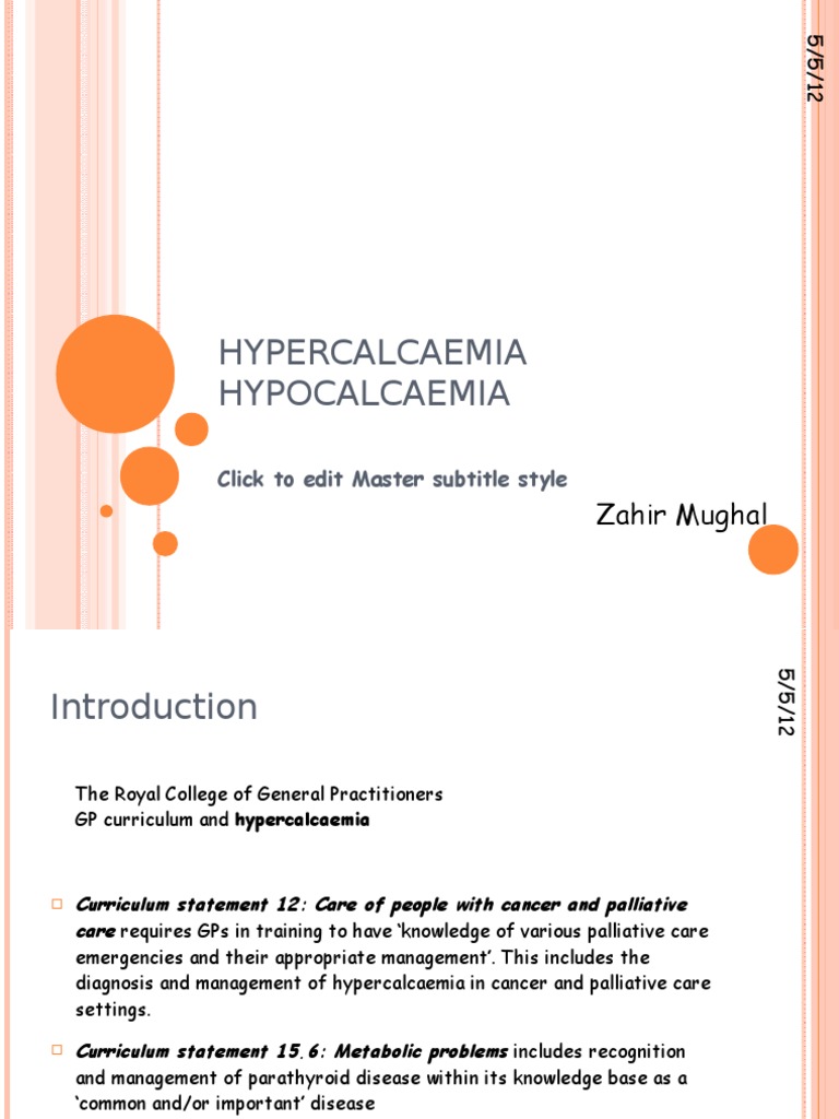 Calcium For GPs | Download Free PDF | Calcium In Biology | Clinical ...