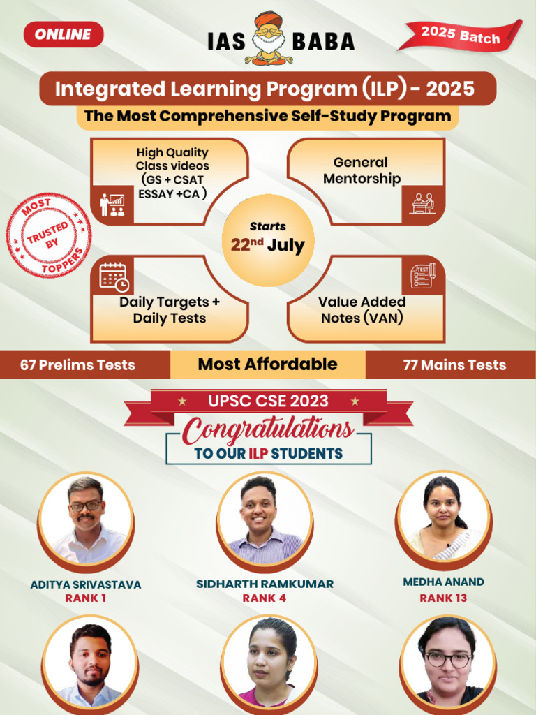 Integrated Learning Programme 2025 Schedule Updated Min | PDF