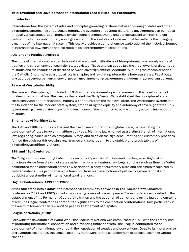 International Law | PDF