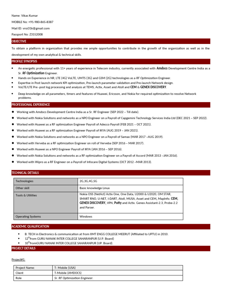 Vikas Kumar Resume | PDF