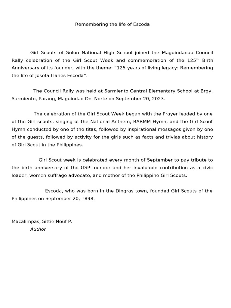 Remembering the life of Escoda | PDF