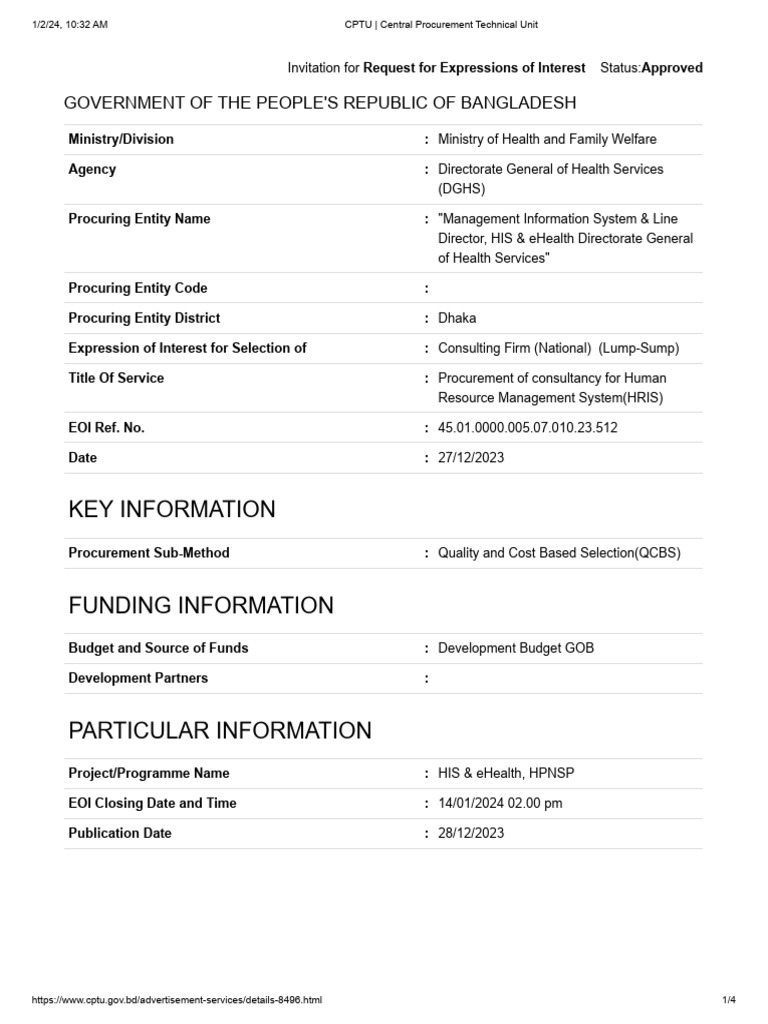 EOI Human Resource Management System | PDF
