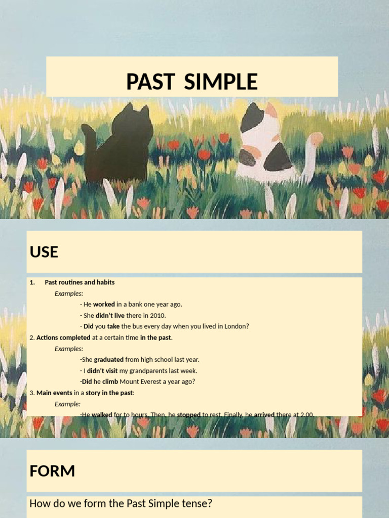 PAST SIMPLE Presentation | PDF