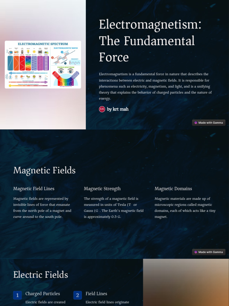 Electromagnetism The Fundamental Force | PDF
