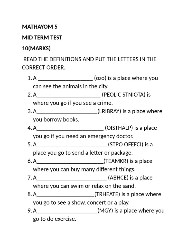 Mathayom 5.docx Test | PDF