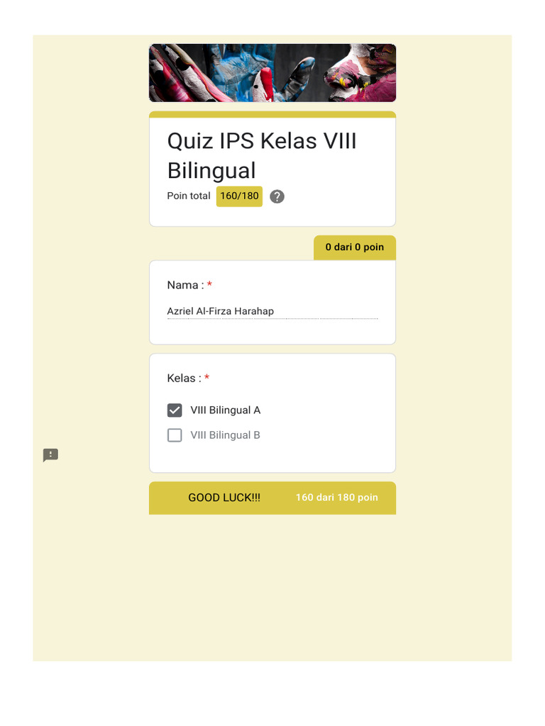 Quiz IPS Kelas VIII Bilingual | PDF